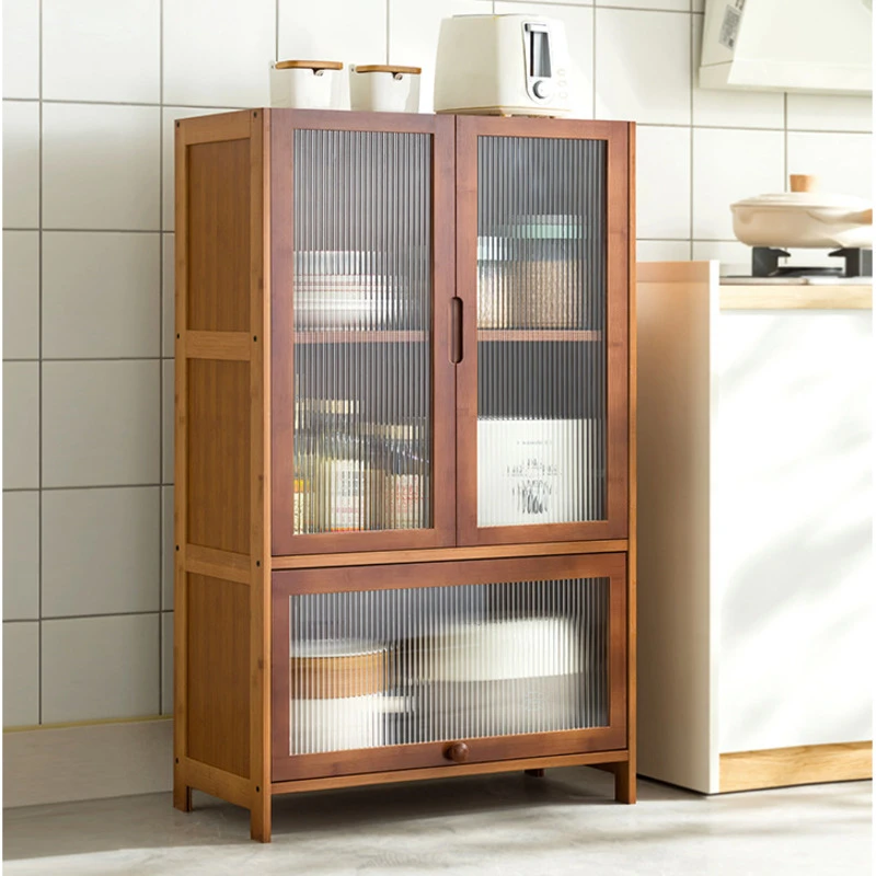Modern Kitchen Cabinets Multi-layer Storage Cabinets Transparent ...