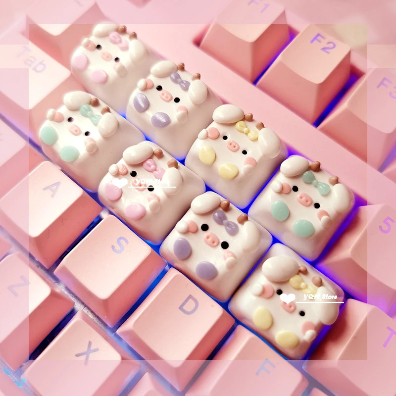 Teclado mecânico Personalizado Cartoon Keycap Personalidade Handmade ...