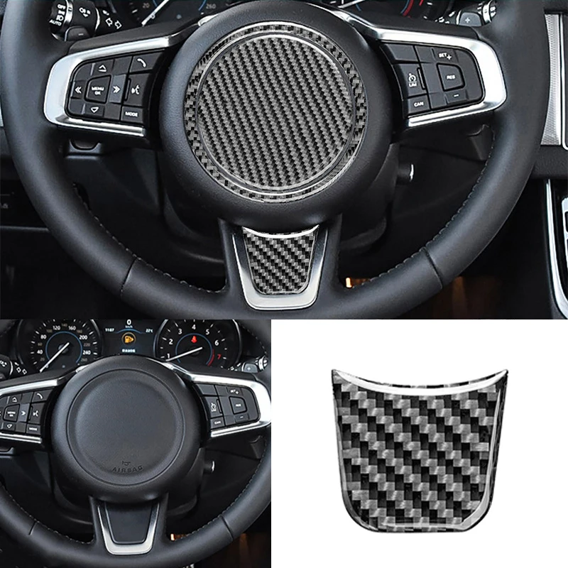 Carbon-Fiber-Car-Steering-Wheel-Stickers-Decals-Emblem-Decoration ...