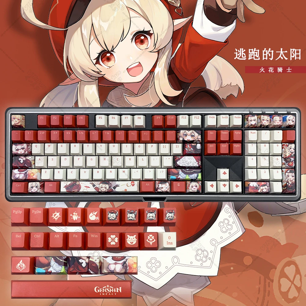 Klee-Keycaps-Genshin-Impact-Game-PBT-Key-Caps-DYE-Sublimation-Cherry-MX ...