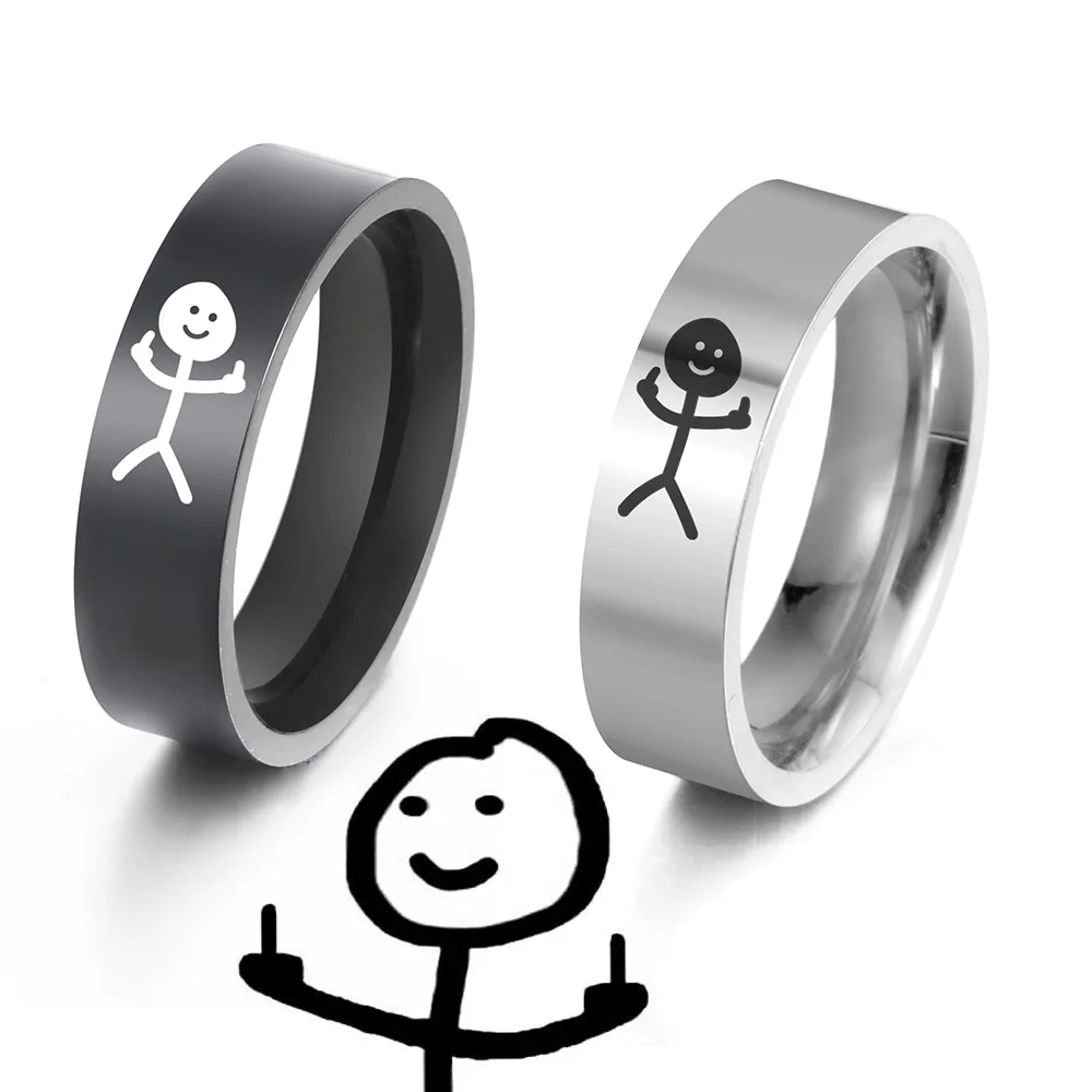 Dreamtimes-Simple-Trend-Funny-Middle-Finger-Stickman-Ring-Hip-Hop-Fuxk ...
