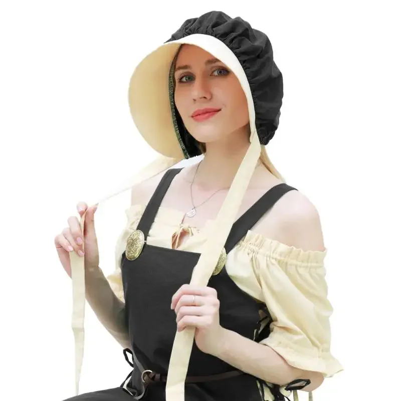 Linen-Women-s-Pilgrim-Victorian-Bonnet-Oversized-Maid-Cosplay-Hat ...