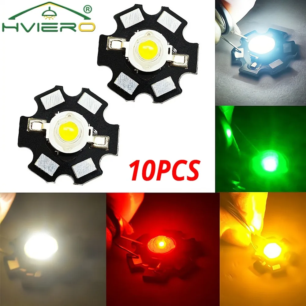 10X-1W-3W-High-Power-Chip-white-Red-Blue-Green-light-Bead-Emitter-LED ...