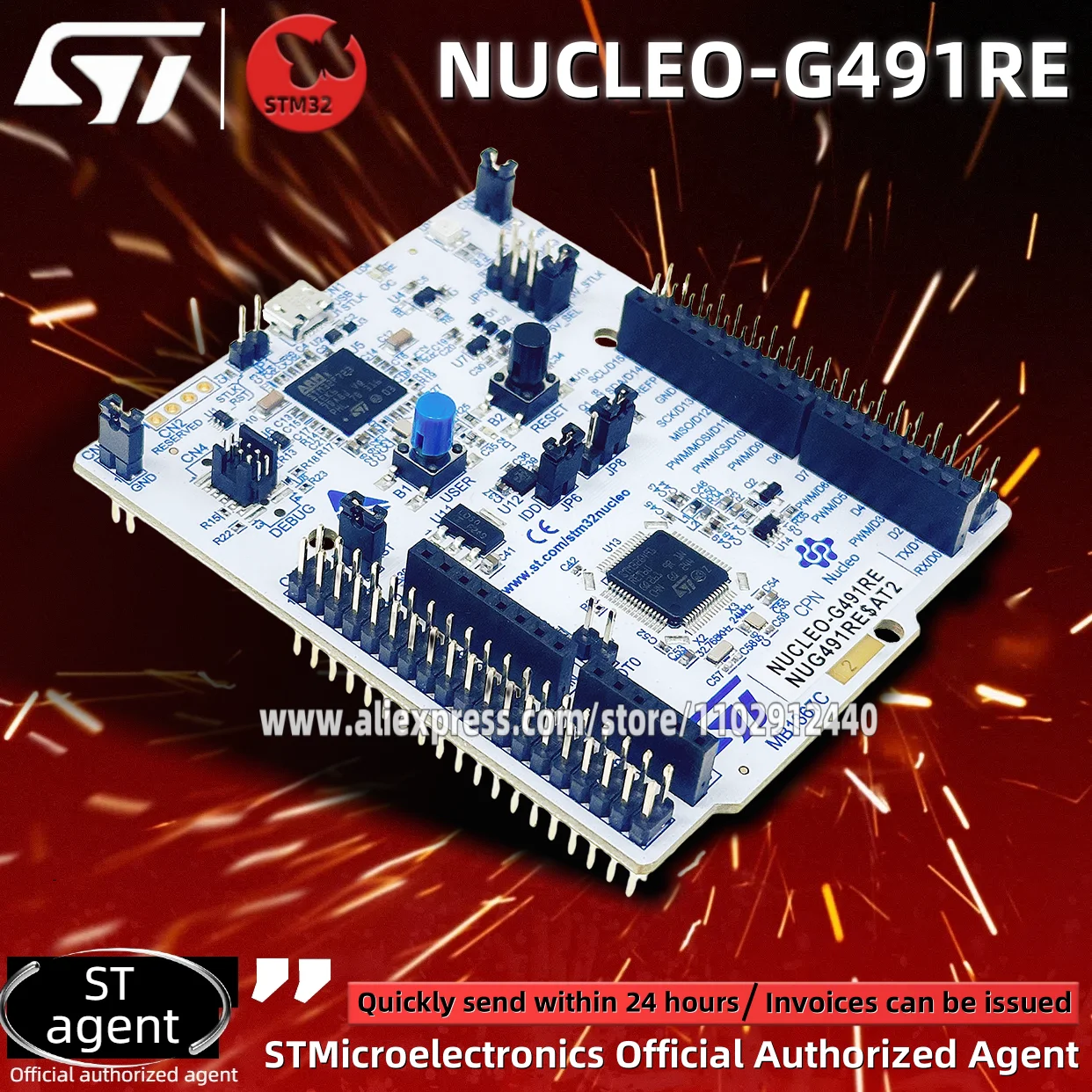 1PCS/LOT NUCLEO-G491RE Nucleo-64 development board STM32G491RET6 ...