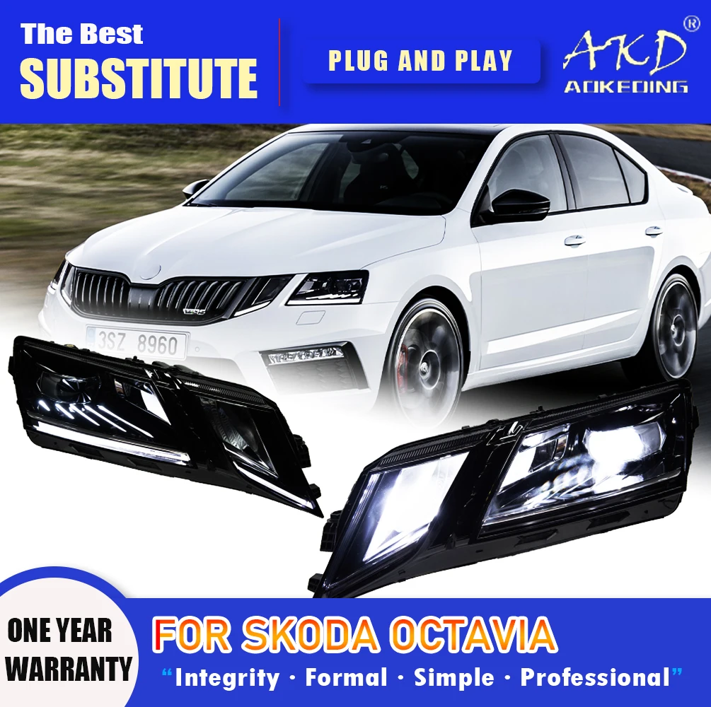 AKD-Head-Lamp-for-Skoda-Octavia-LED-Headlight-2018-2020-Headlights ...
