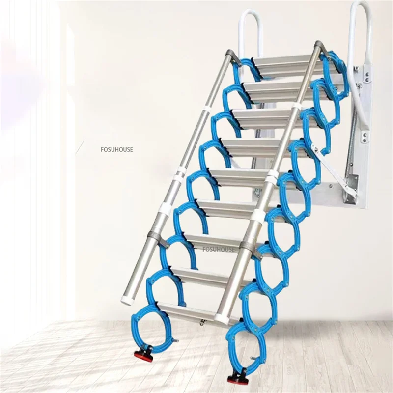 Indoor-Loft-Wall-mounted-Telescopic-Ladder-Outdoor-Invisible-Folding ...