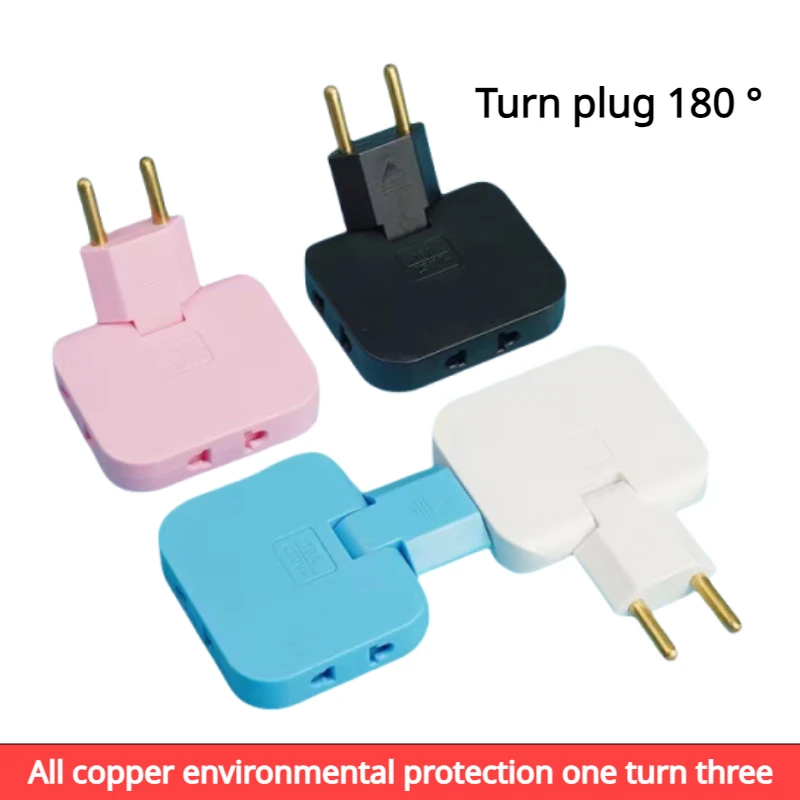EU-Plug-180-Degree-Rotatable-Socket-Converter-3-In-1-Extension-Plug ...