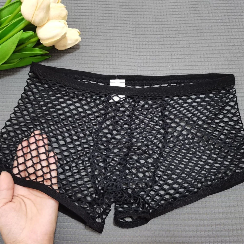 Big-Fishnet-Underwear-Men-Boxer-Shorts-Large-Mesh-Hole-Sexy-U-Convex-Fully-Transparent-Panties ...