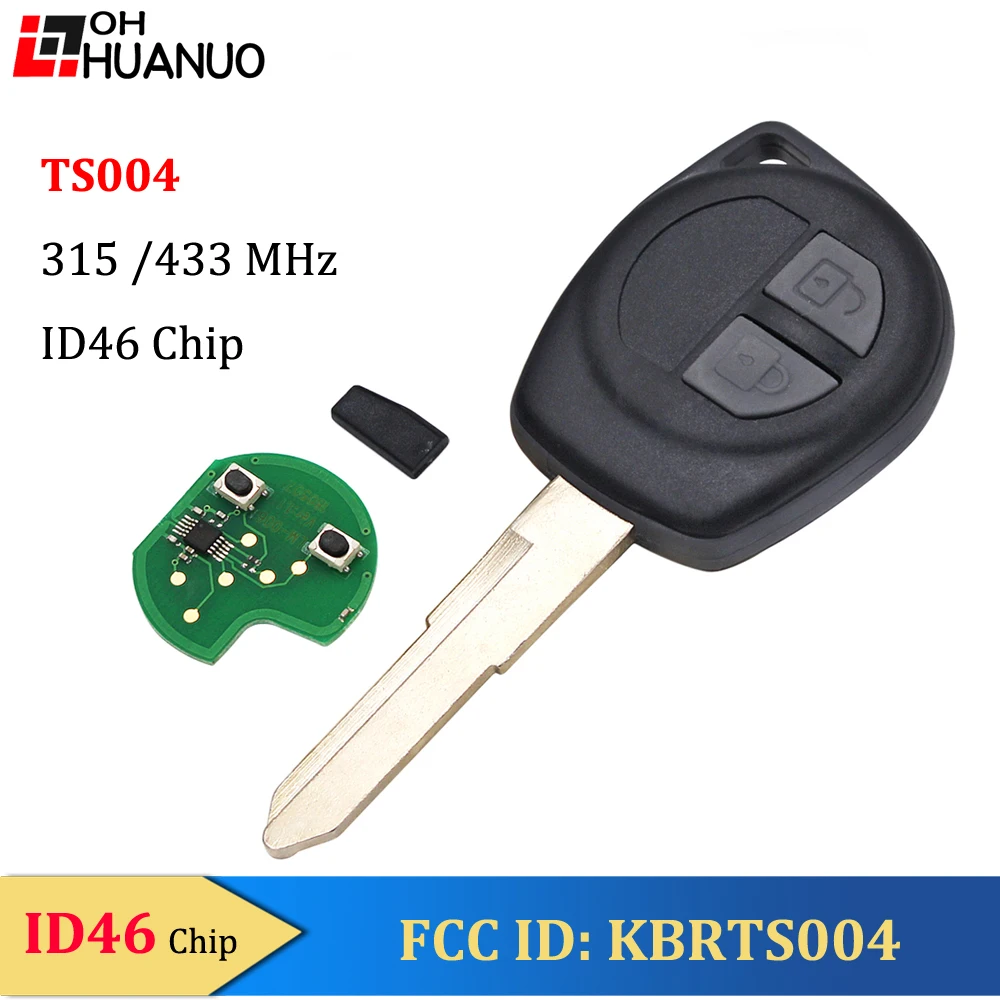 Kbrts004 2 Button Smart Remote Key Fob 315/433mhz With Id46 Chip For ...