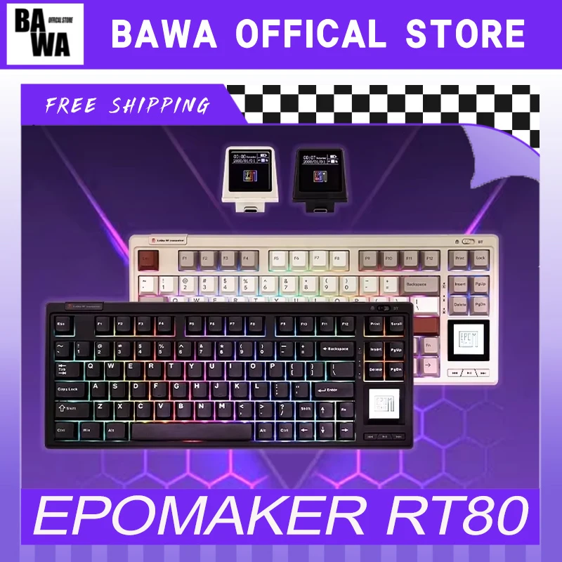 Teclado-mec-nico-epomaker-rt80-com-tela-sens-vel-ao-toque-e-mini ...