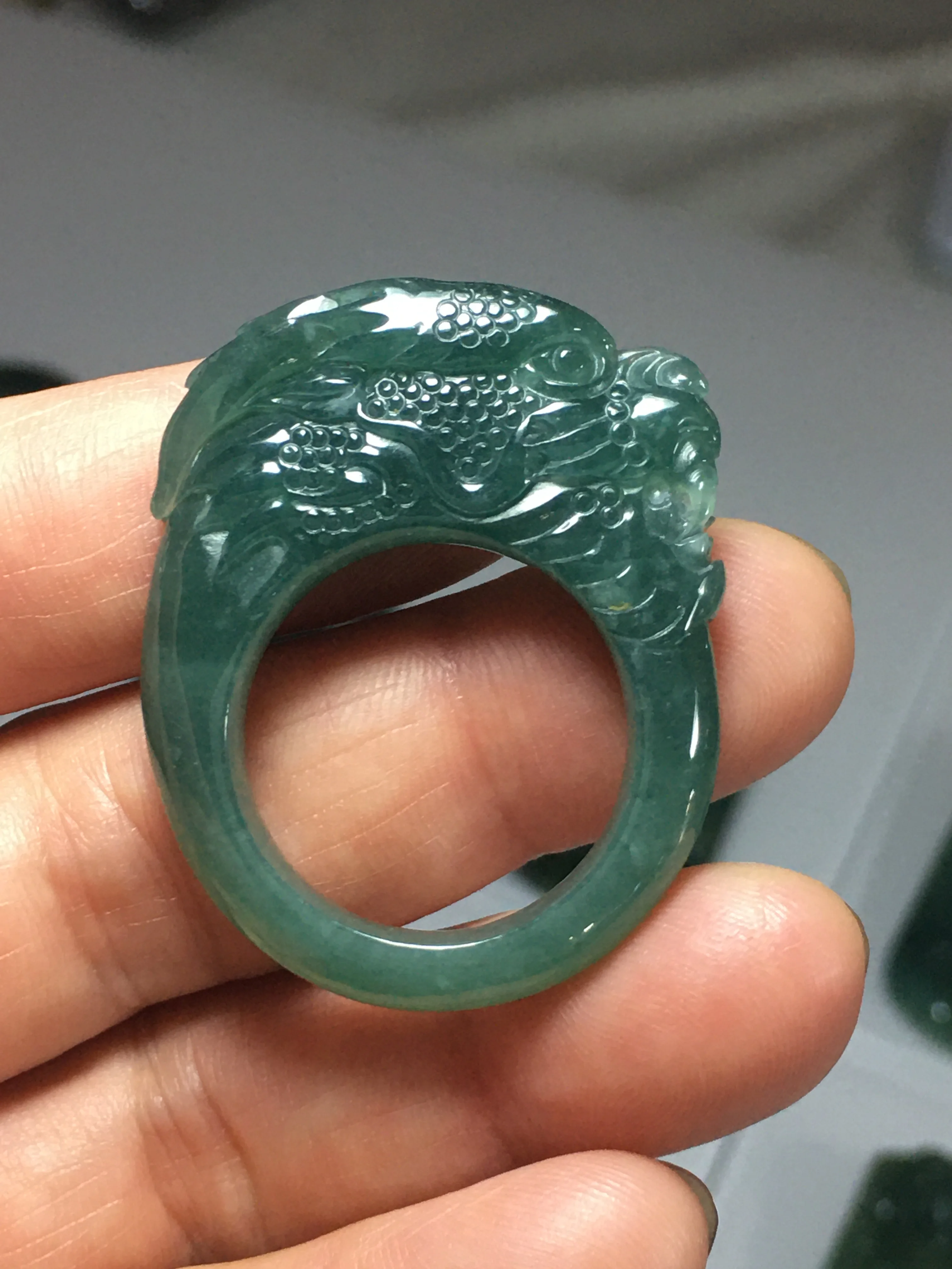 Carved Jade Rings