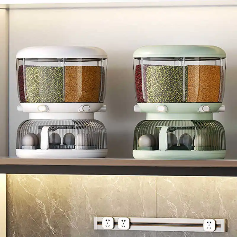 360-Degree-Rotating-Grain-Storage-Food-Dispenser-for-Black-Rice-Barley ...