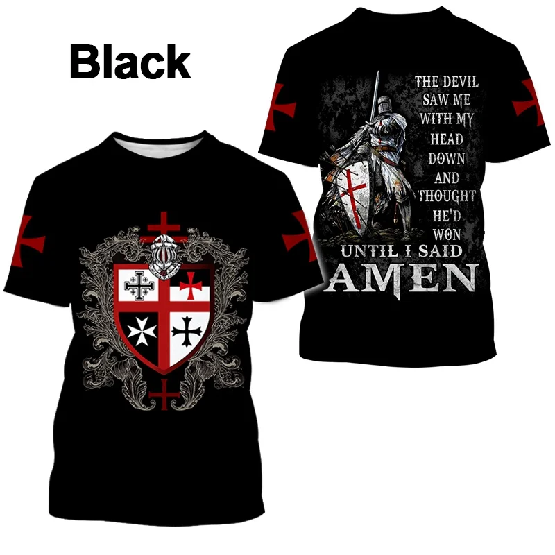 Knight-Templar-T-shirt-3d-Printed-Men-s-Personality-Fashion-Short ...
