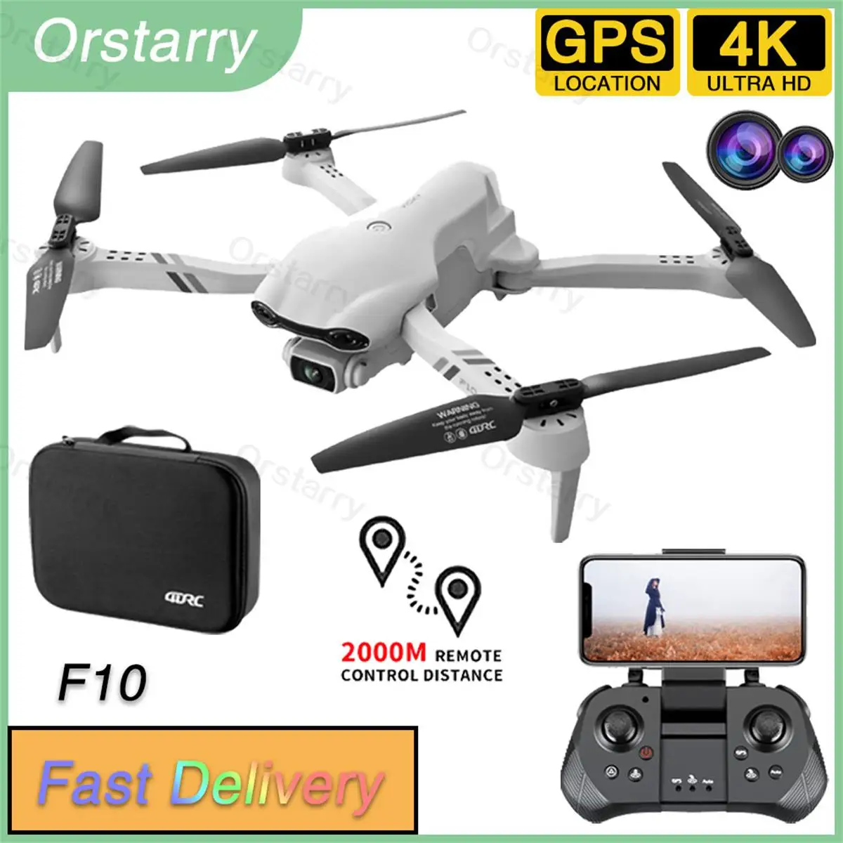 F10 Pro Drone HD Aerial Photography 4K Movie Recording GPS Optical ...