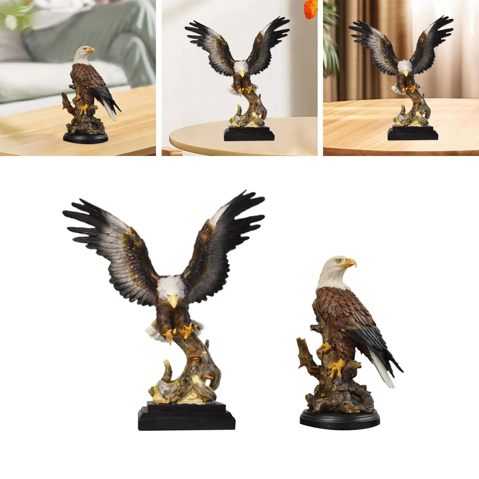 Eagle Statue Gift Ornaments Modern Home Bird Resin Sculpture Desk ...