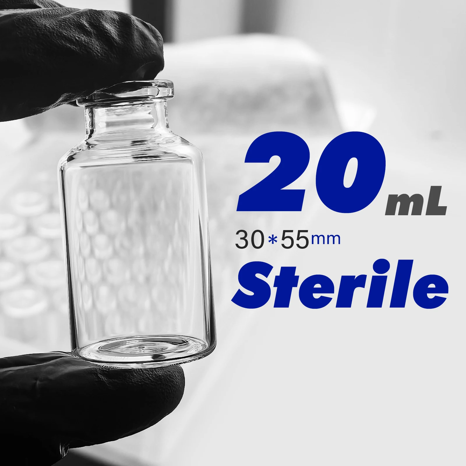 Sterile Sample Vials Made of Borosilicate Glass Lab Bottle 20ml Sample ...