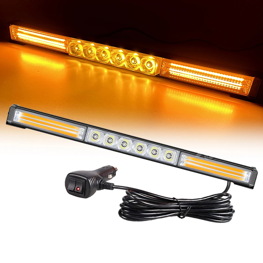 COB LED Police Emergency Light Bar Car Roof Emergency Beacon Warning ...