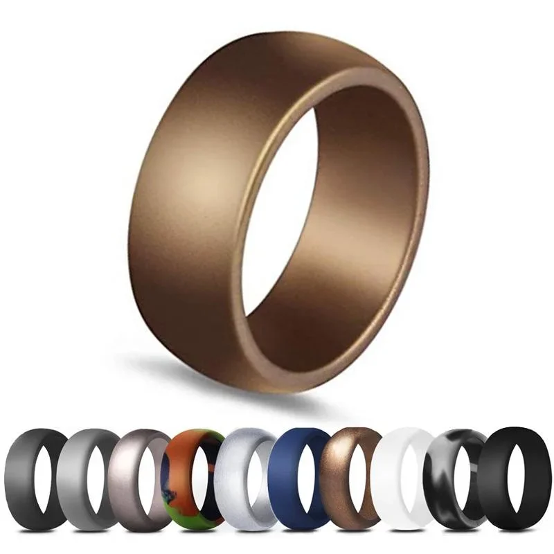 1pc 8.7mm Exercise Sports Explorer Outdoor Running Silicone Ring Rubber ...