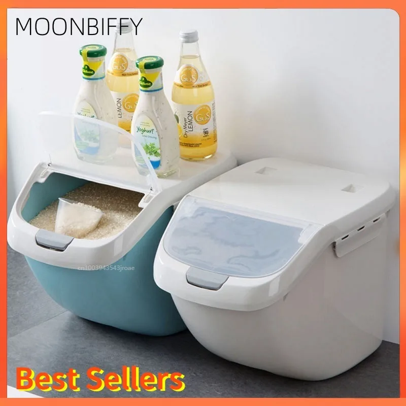 Household-Rice-Grain-Storage-Box-Mildew-proof-Clamshell-Kitchen-Storage ...