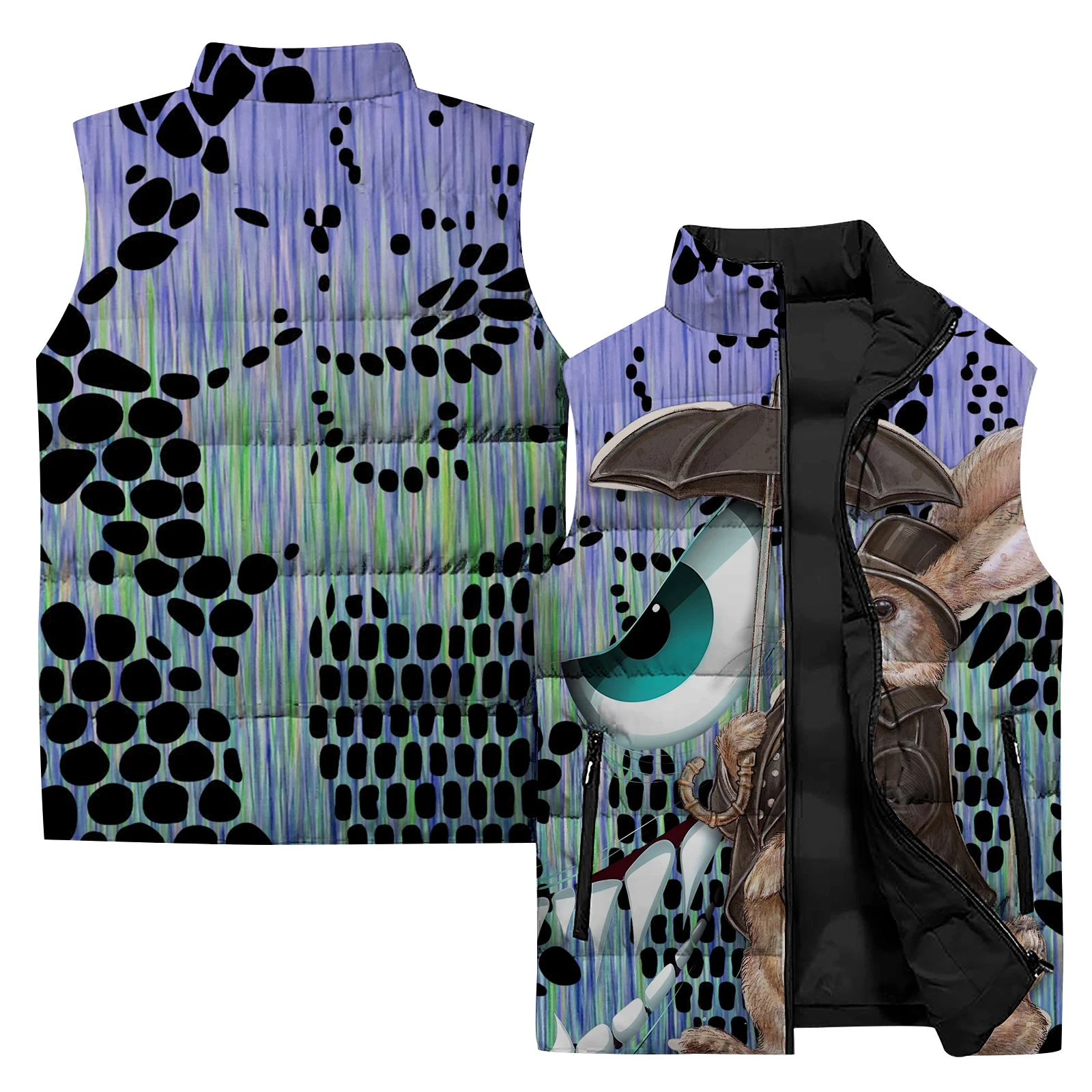 Chaleco sin mangas con estampado de gato personalizado para hombre Chalecos modernos y ...