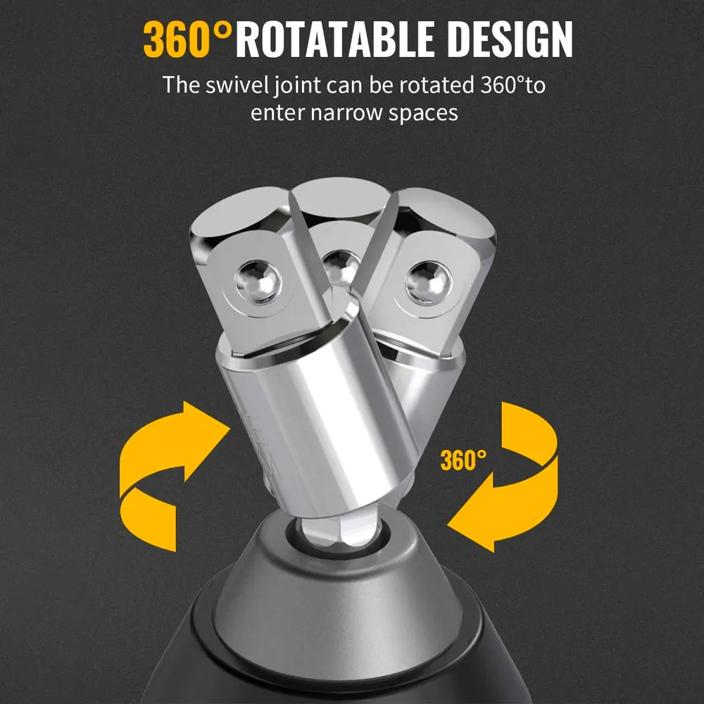 Cle a cliquet,perceuse électrique rotative à 360 °, jeux d'adaptateurs ...