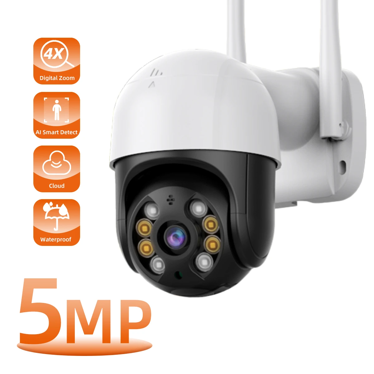 5mp Wifi Outdoor Camera Humanoid Automatic Tracking Night Vision ...