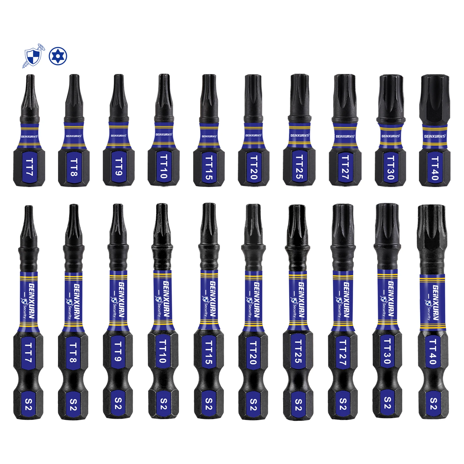 Geinxurn-T7-T40-Security-Torx-Screwdriver-Bit-Set-Impact-Tough-Magnetic ...