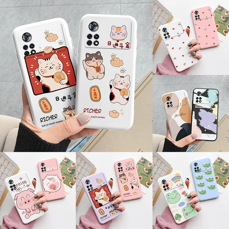For-Xiaomi-Poco-X4-Pro-5G-Case-Cute-Cat-Cartoon-Animal-Soft-Silicone ...