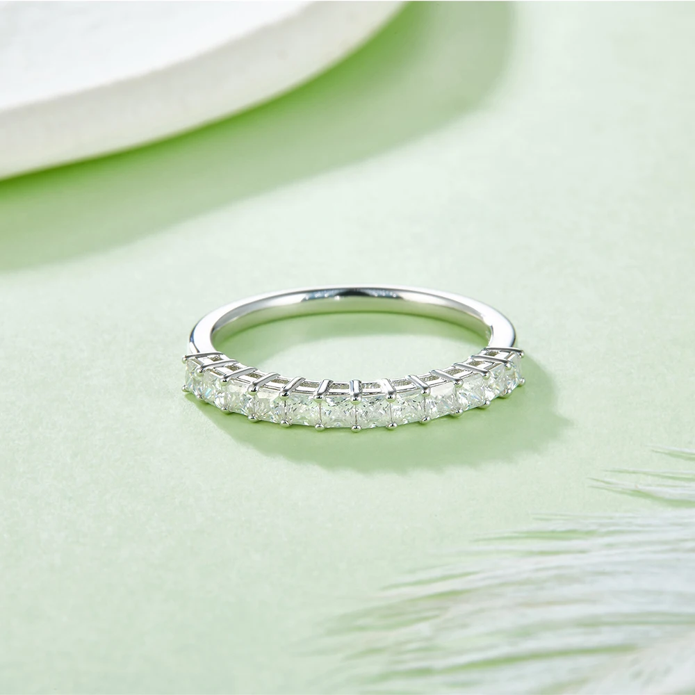 2024-2MM-Princess-Cut-D-Color-Moissanite-Ring-S925-Sterling-Silver-Full-Moissanite-Ring-Wedding ...