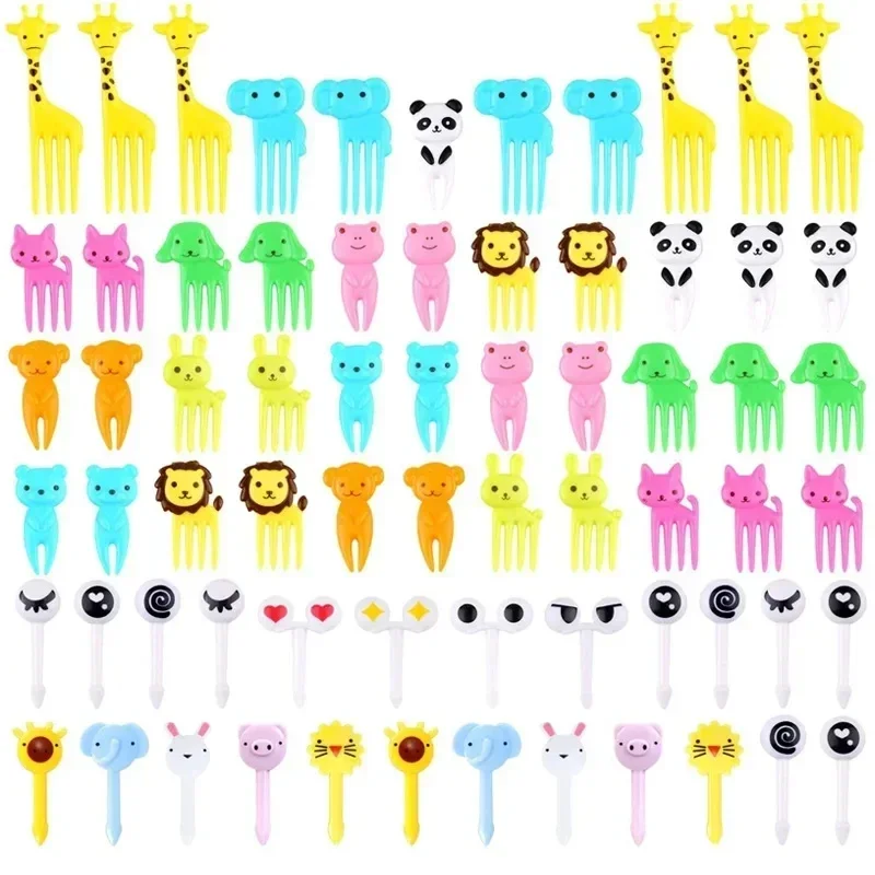 10-20pcs-Animal-Mini-Cartoon-Forks-Cute-Fruit-Snacks-Cake-Fork-Lunch ...
