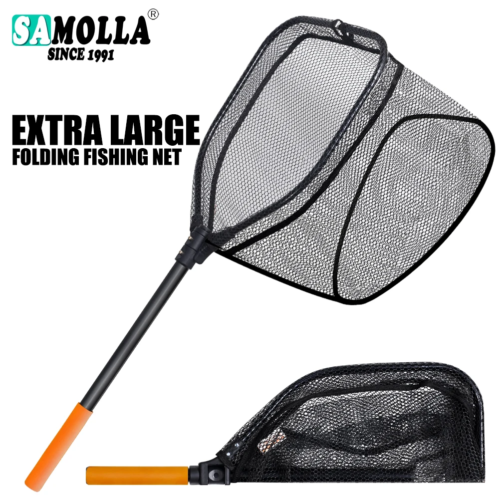 Large-Size-Strengthen-Aluminum-Alloy-Fishing-Net-Rubber-Coated-Landing ...
