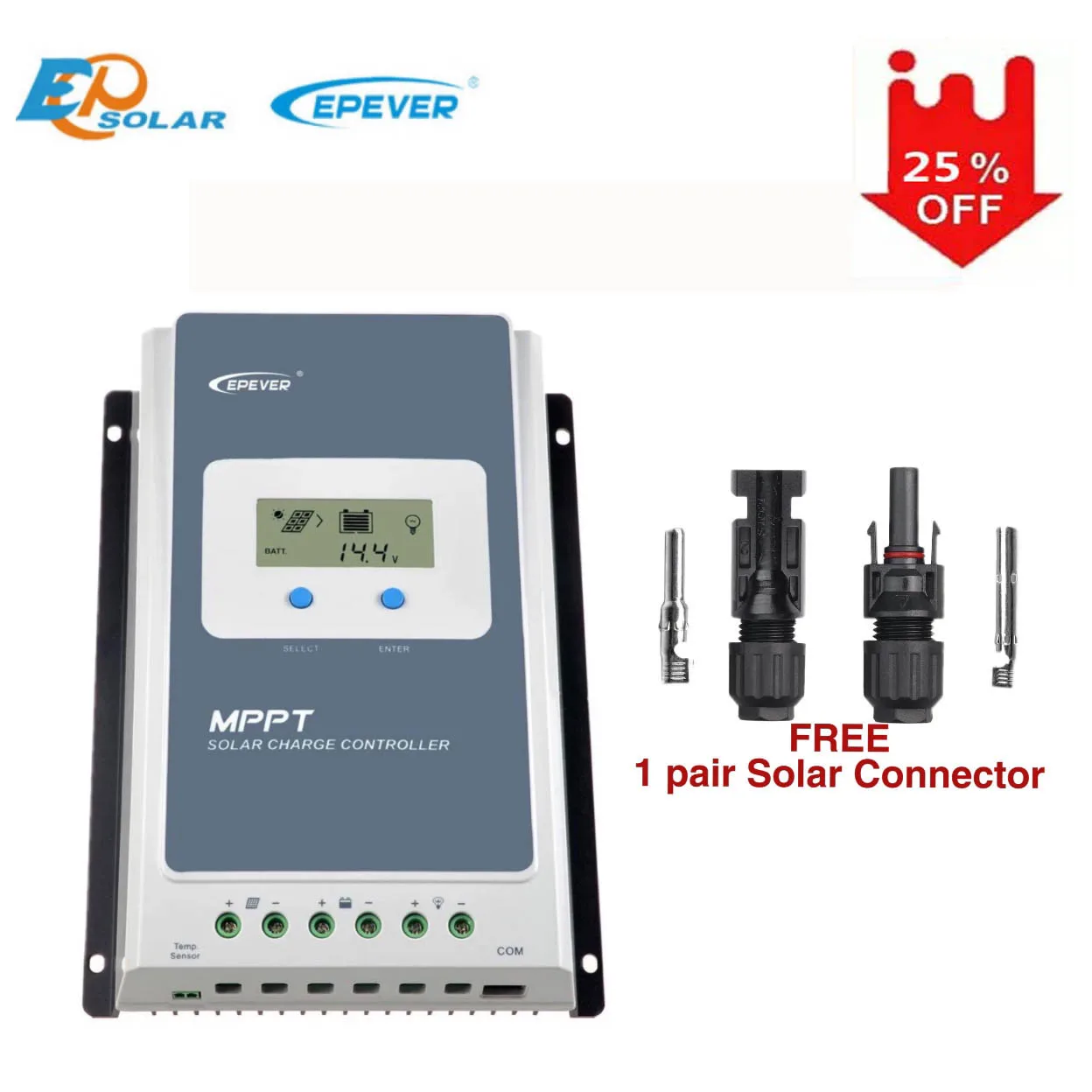 EPEVER-Tracer-MPPT-20A-10A-Solar-Charger-Controller-LCD-12V24V-Auto ...