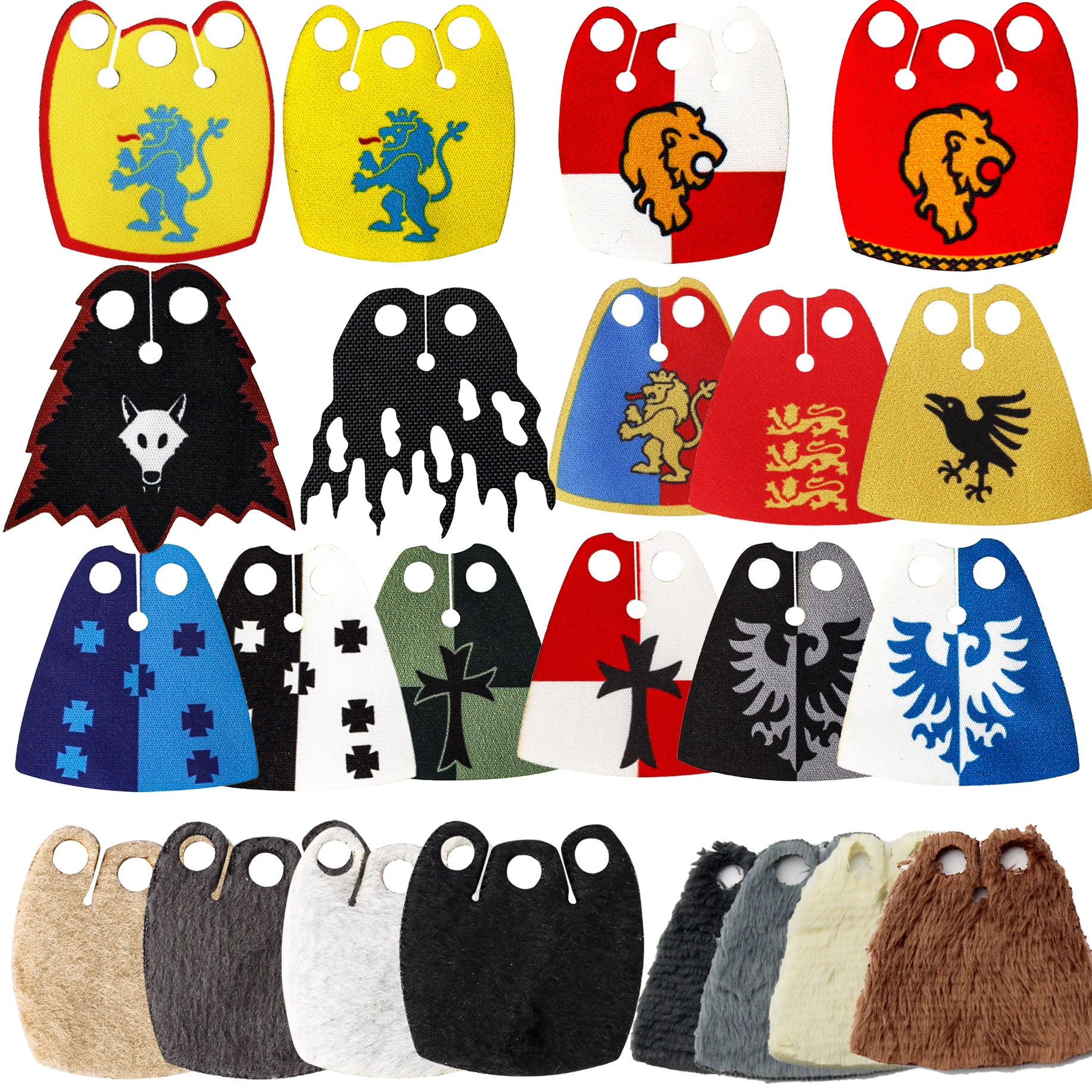 MOC-Fur-Cape-Building-Blocks-Kiy-Military-Camouflage-Cloak-Knights-Accessories-Halloween-Figures ...