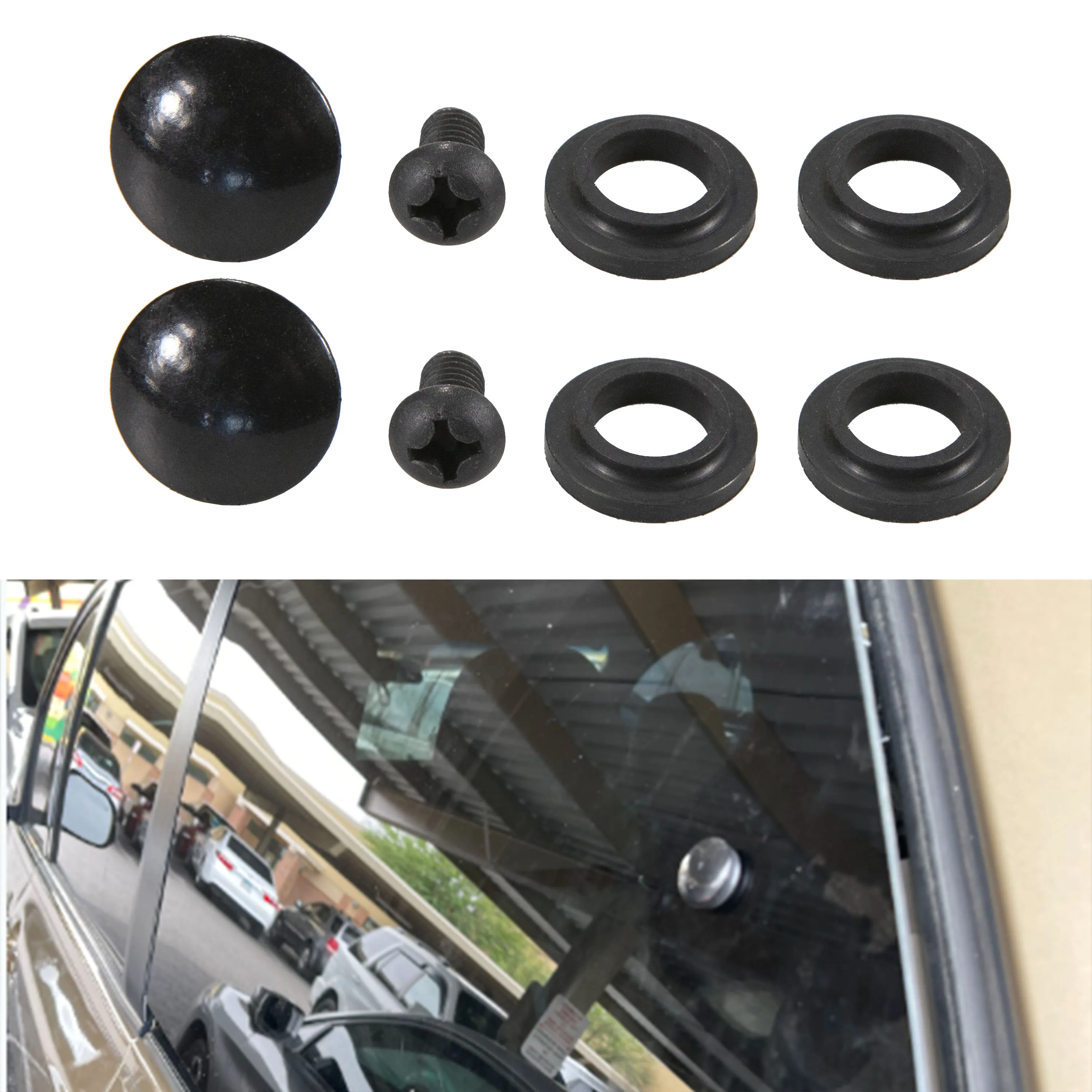 2 Set Rear Window Latch Bolt Nut Screw Cab Quarter Glass For Toyota ...