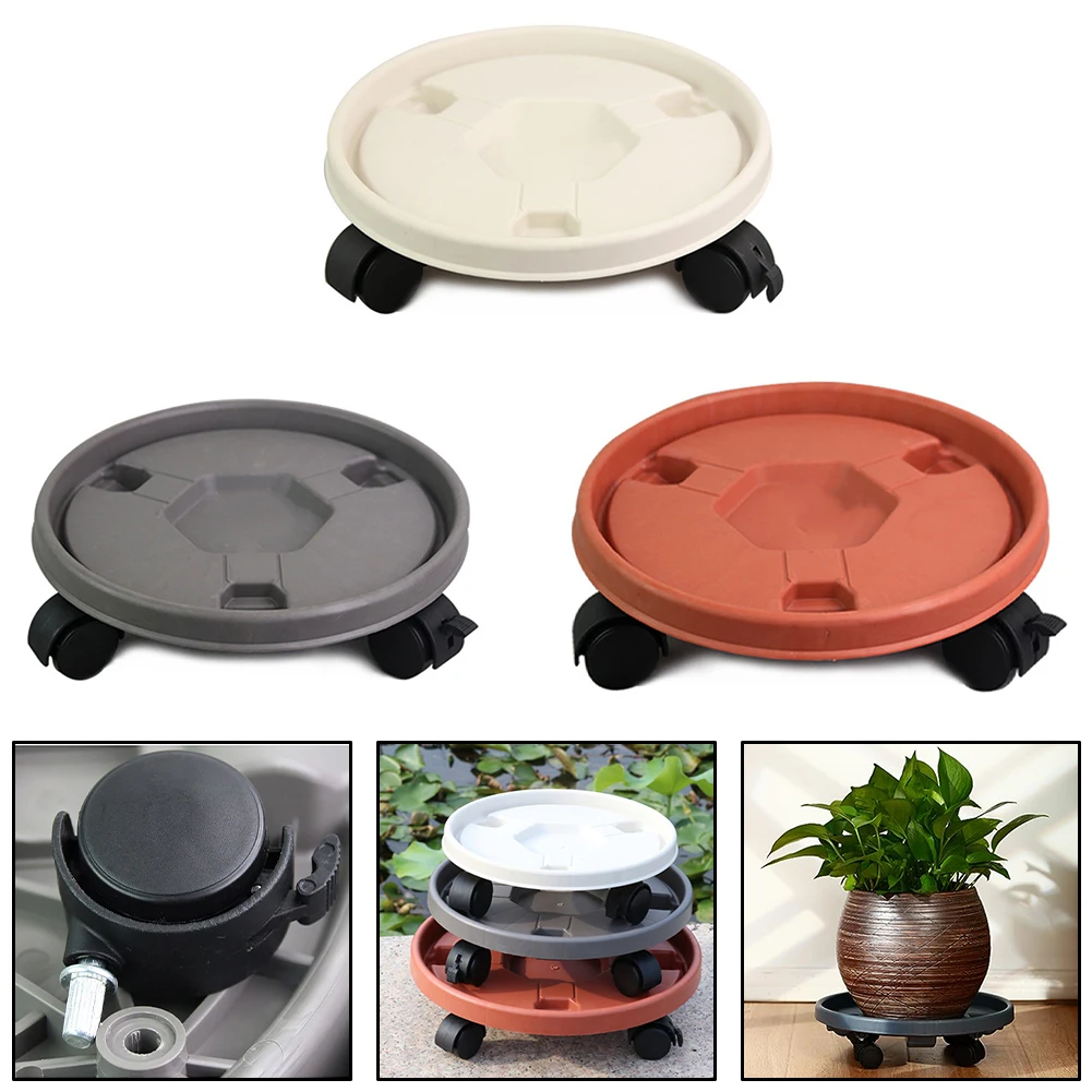 260mm Plant Mover With Wheels Plant Support Roller Flower Pot Wheels ...
