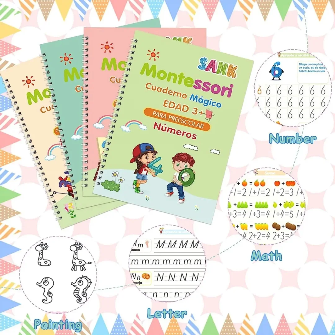 Sank Magic Practice Copybook Set | Reusable Writing Practice Book with ...