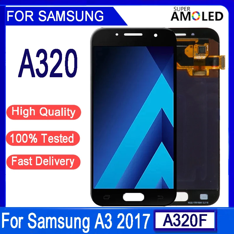 4.7"Super AMOLED LCD For Samsung A3 2017 A320 A320F LCD Display Touch ...