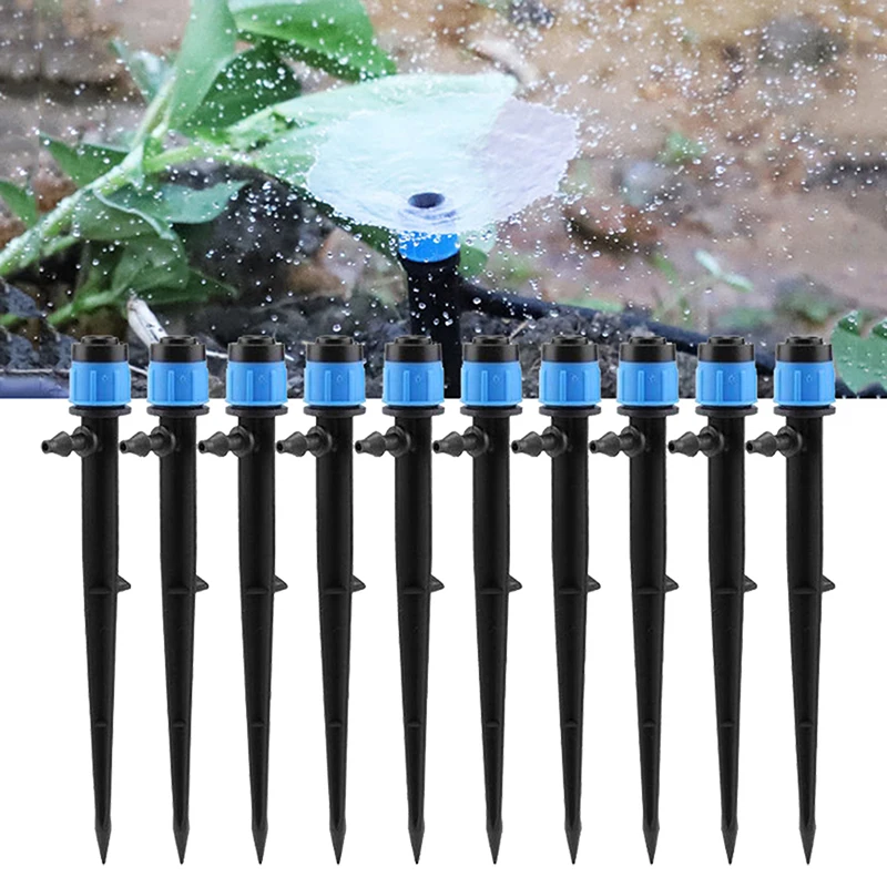 10Pcs-360-Sprinklers-Irrigation-Staked-Emitters-Garden-Spray-Dripper ...