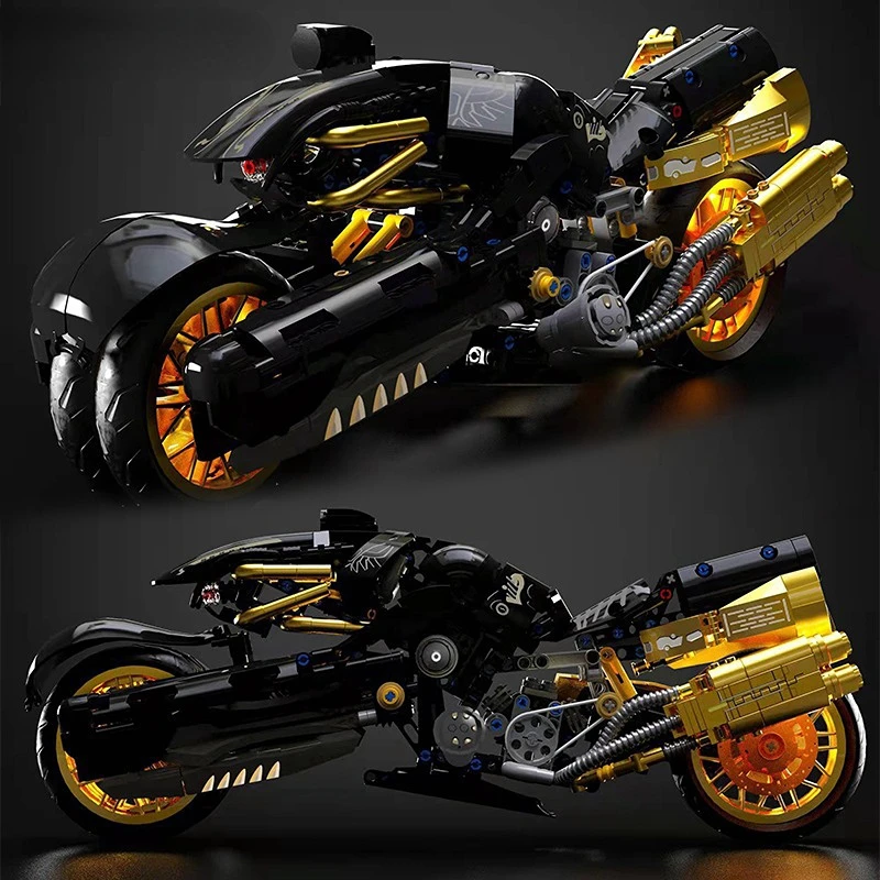 1388PCS Technical Final Fantasy Motorcycle Building Blocks Fast Speed ...