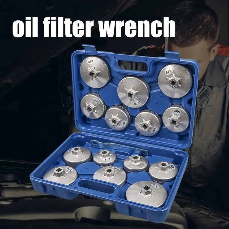 15-piece-Set-Of-Oil-Filter-Wrench-Square-Drive-64mm-101mm-Cap-Oil ...