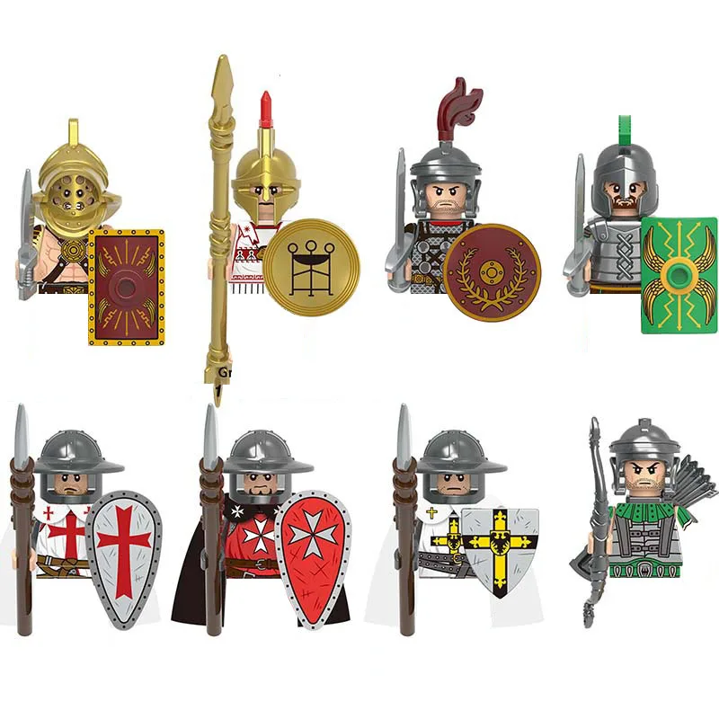 Mini Gladiator Figures | Templar Knights Dolls | Building Blocks Toys ...