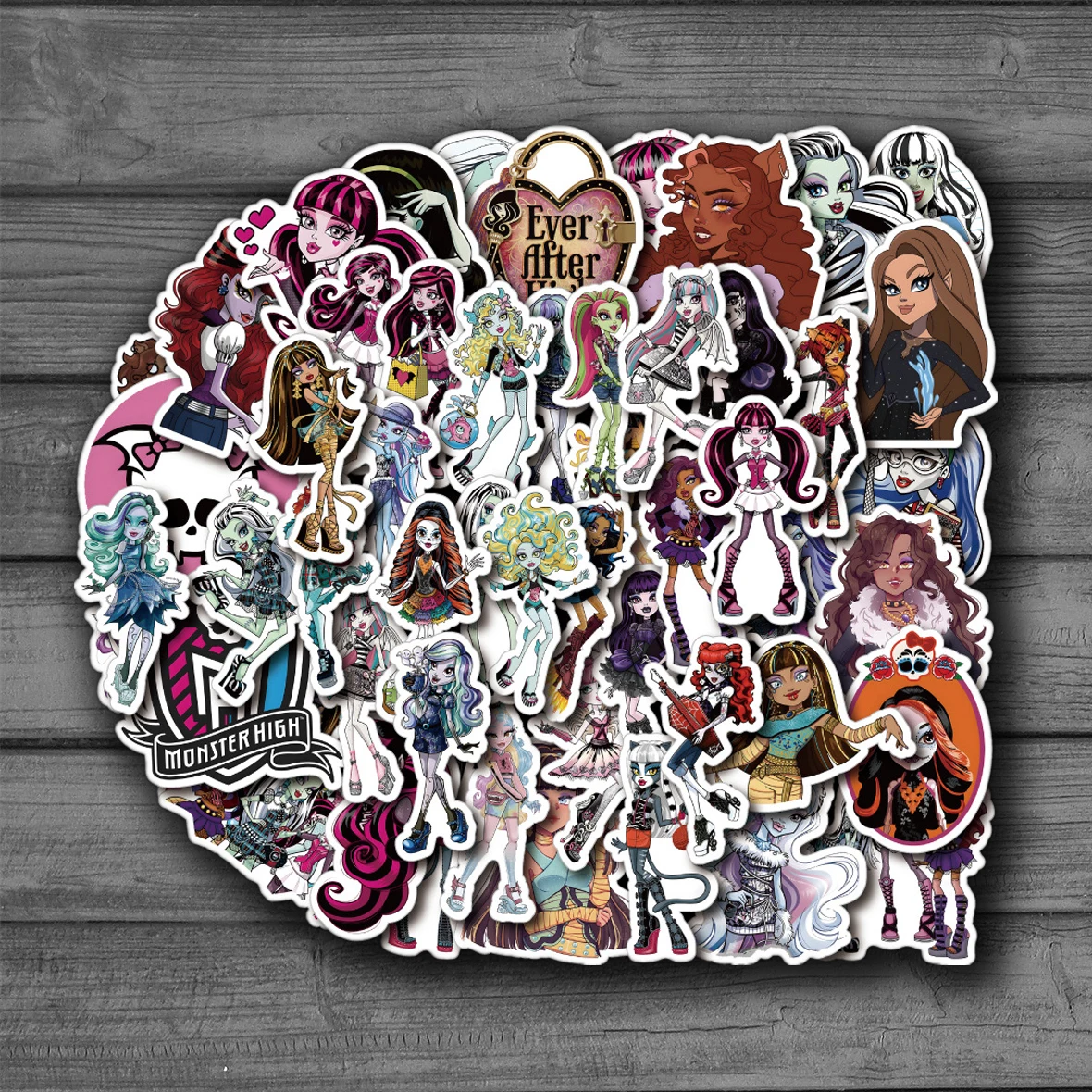 50PCS Monster High School Stickers Anime Graffiti Decals Girl Kids Toy ...