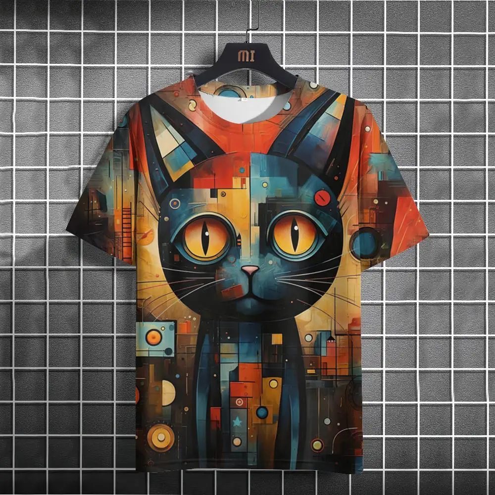 Funny-Cat-Graphic-Men-s-T-shirt-3D-Printed-Tees-Casual-Pullover-For-Men ...
