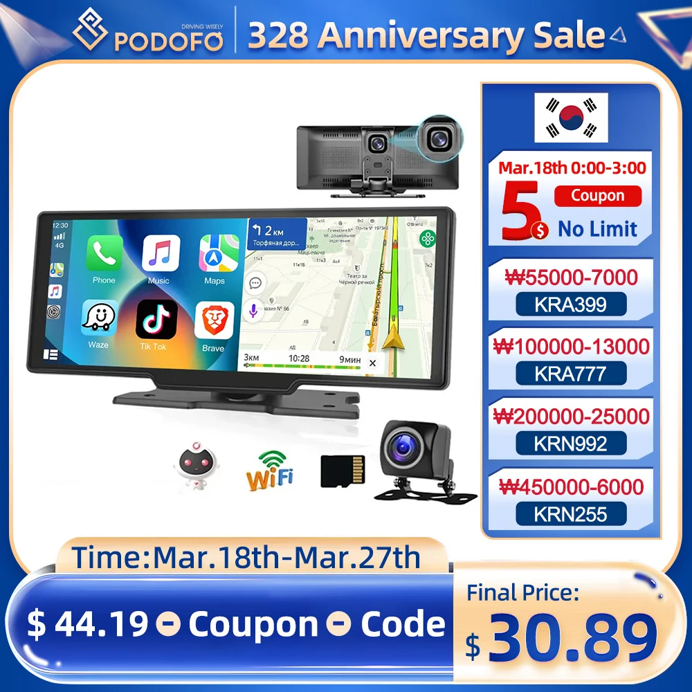 자동차 전자기기 유선 무선 카플레이 Ai 박스 어댑터와 Oem 자동차 스테레오를 위한 Usb 플러그 앤 플레이 스마트 링크 기능을 제공하는 폰 카플레이 자동기