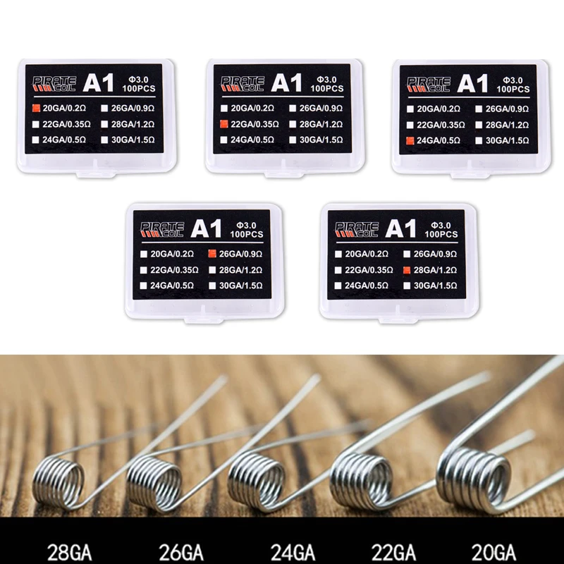 Practical-A1-Coil-Wire-Heating-Resistance-Premade-Coils-DIY-Prebuilt ...