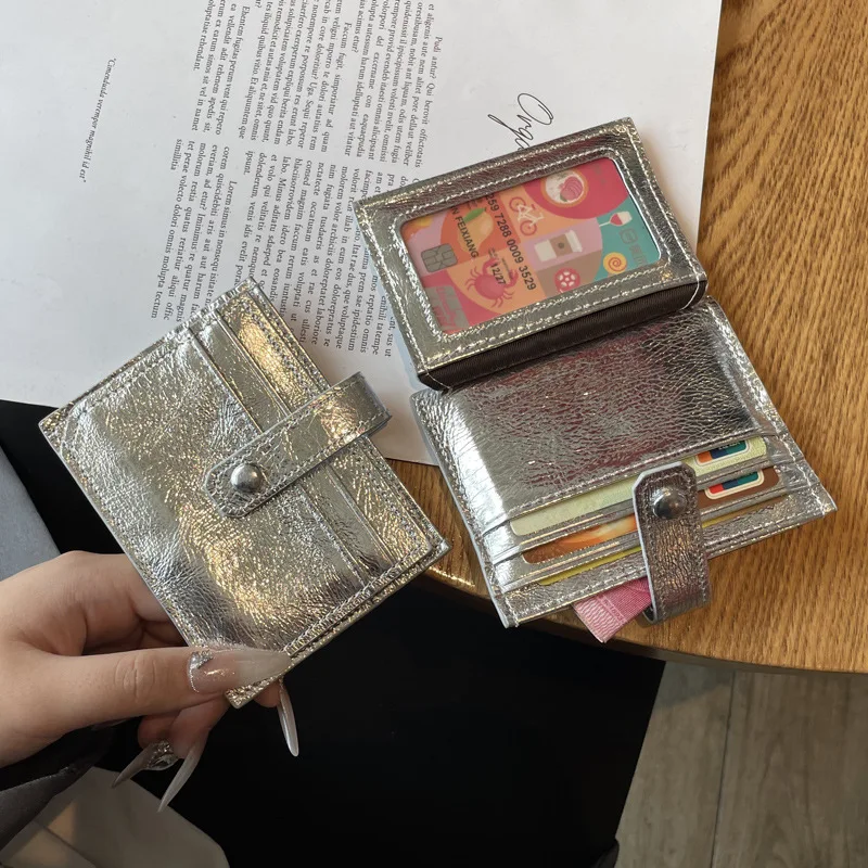 New-Fashion-Silver-Genuine-Leather-Card-Bag-Multi-card-Slot-Ultra-thin ...