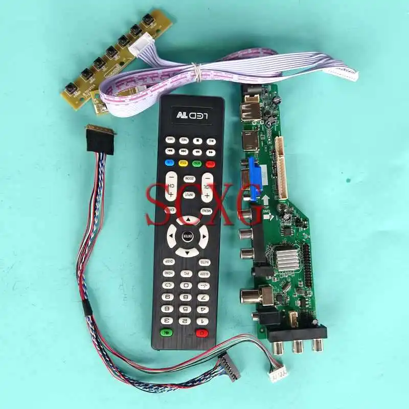 Tablero de controlador de Panel LCD Digital DVB Compatible con LP173WD1 ...