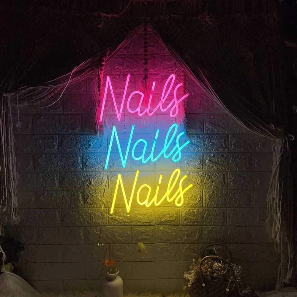 Nails Salon Display LED Neon Sign Custom Manicure SPA WAXING Studio ...