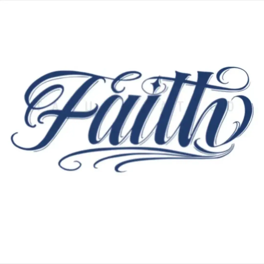 The Word Faith In Cursive As A Tattoo