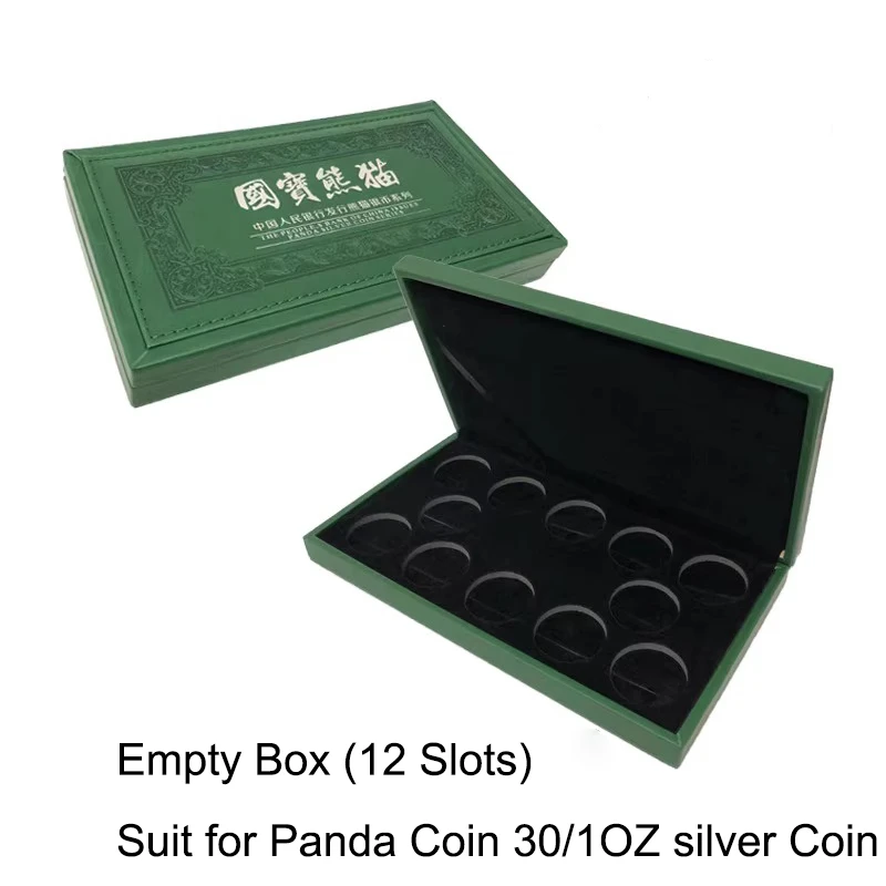 12 Slots Empty Coin Box, Suit For 30/1oz China Panda Silver Coin, Coins ...